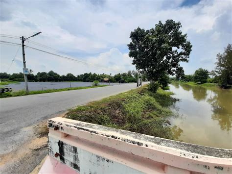 ที่ดิน 64 ตรว ติดคลองชลประทาน ถนน สนามชัย อ เมืองสุพรรณฯ ถม น้ำ ไฟ