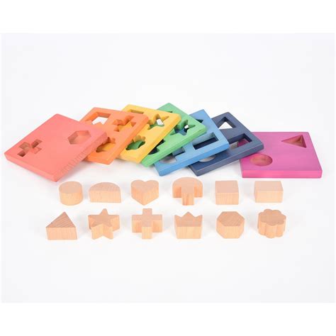 Tickit Rainbow Wooden Shape Stacker ‚Äì Colorful Educational Toy Toys