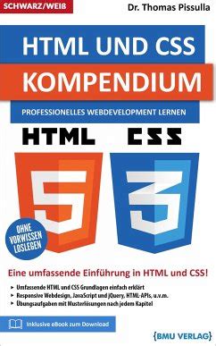 HTML und CSS Kompendium von Thomas Pissulla Fachbuch bücher de