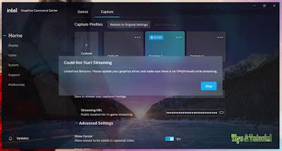 Memperbaiki Error Could Not Start Recording Di Intel Graphics Command Center Mastertipsorialindo