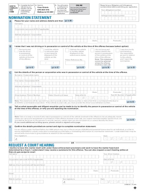 Nomination Statement Form Fill Out And Sign Online Dochub