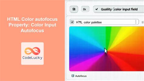Html Color Type Property Color Input Type Codelucky