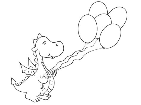 Zmaj I Baloni Bojanje Coloringlib