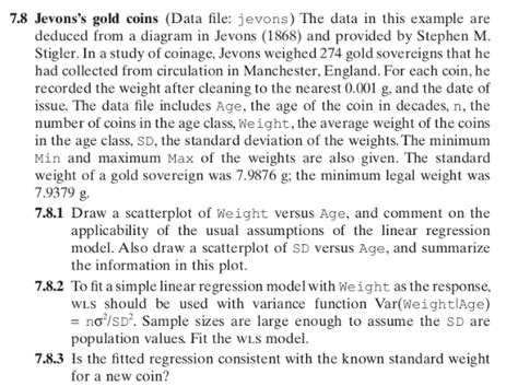 This Problem Needs To Be Done In R No I Can T Just Chegg
