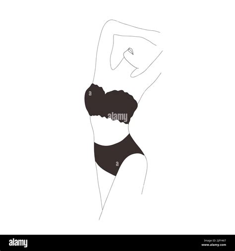 Abstract Female Body Silhouette Contemporary Minimalist Woman Figure