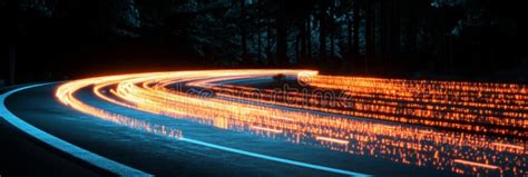 Binary Data Flow On Winding Road Illustrating High Speed Data Transfer