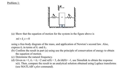 Solved Problem 1 A Show That The Equation Of Motion For Chegg