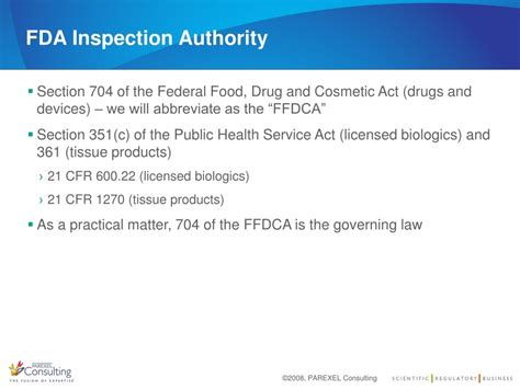 Ppt Fda Inspection Preparation And Management Powerpoint Presentation