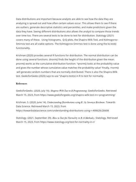 Shapiro Wilk Test In R Programming Pdf