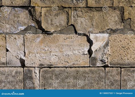 Pattern Masonry Gray Large Stones Rectangular Uneven Weathered Surface