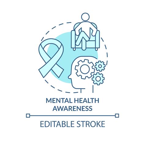 Mental Health Awareness Turquoise Concept Icon Mental Problem Behavioral Trend Abstract Idea