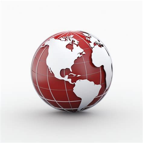 Premium Ai Image A Red And White Globe