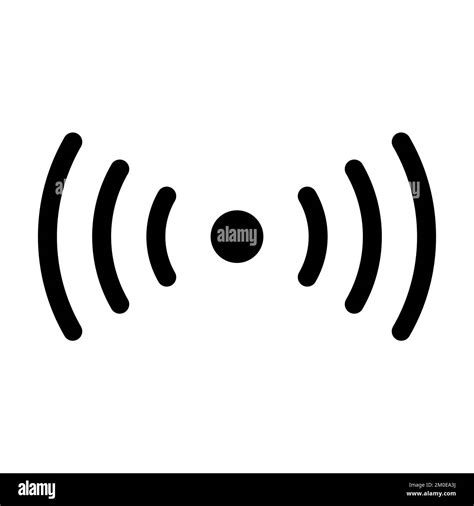 Sound Radio Wave Icon Vector Wifi Sound Signal Connection For Graphic