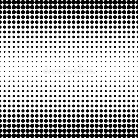 Vector Seamless Pattern Black And White Halftone Transition Stock Vector Illustration Of Cover