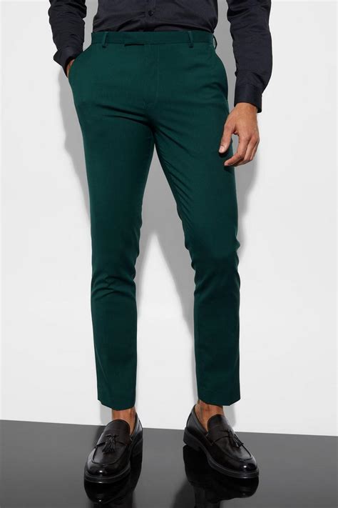Mens Skinny Suit Trousers Boohoo Uk