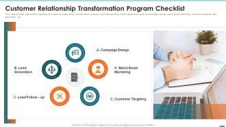 Customer Relationship Transformation Program Checklist Crm Digital Transformation Toolkit PPT