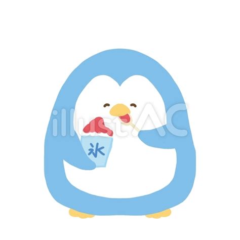かき氷を食べるペンギンさんイラスト No 22942108無料イラストならイラストAC