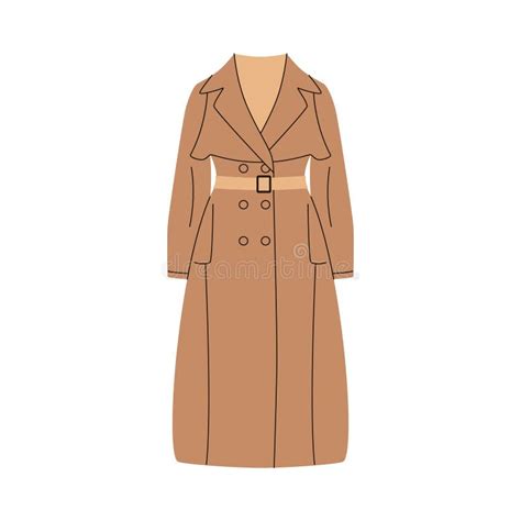 Stylish Trench Coat Cartoon Classic Woman Clothes Female Casual Fall