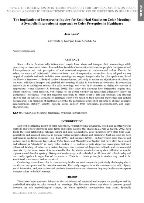 Pdf The Implication Of Interpretive Inquiry For Empirical Studies On