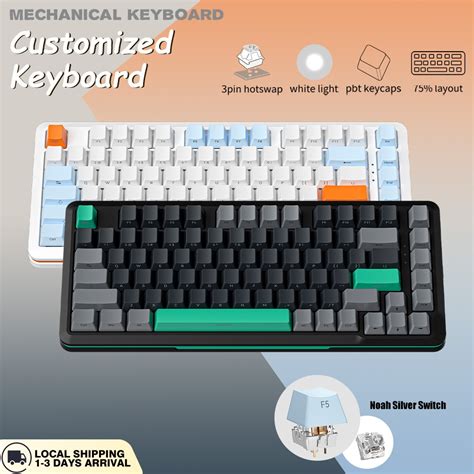 S82 Mechanical Keyboard Hotswap 75 Layout Customized Keyboard Gasket Structure Gaming Keyboard