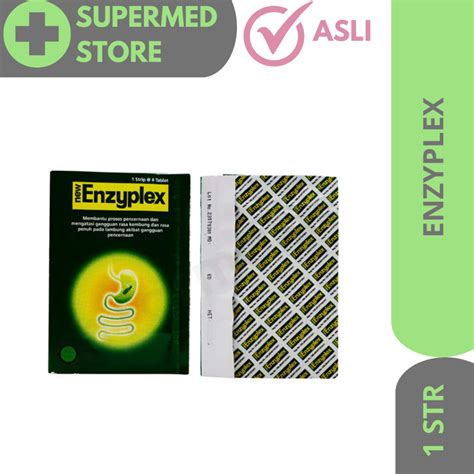 Jual Enzyplex Strip Isi 4 Tablet Salut Selaput Obat Kembung Maag