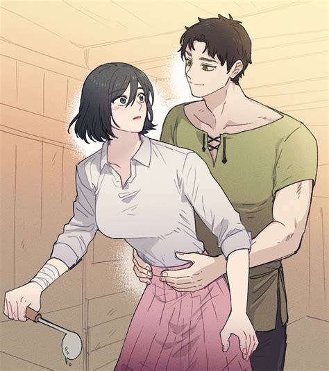 Mikasa Ackerman And Eren Yeager Shingeki No Kyojin Drawn By Rakji