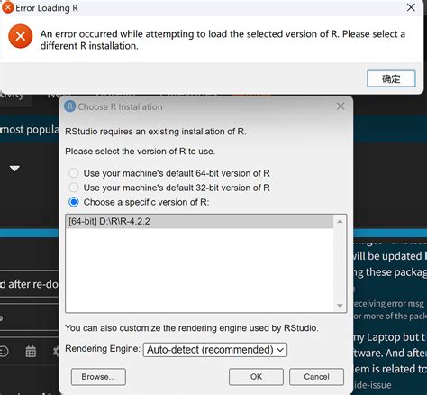 Rstudio Update Accidentally Deleted R Can Not Be Loaded After Re