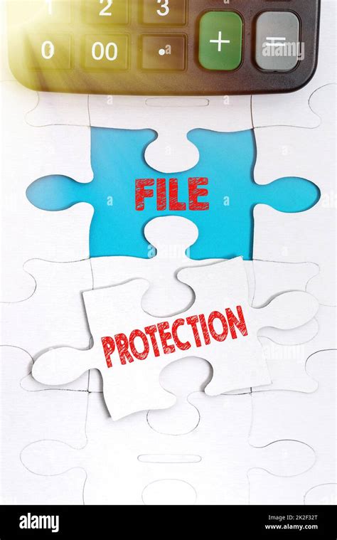 Sign Displaying File Protection Business Approach Preventing