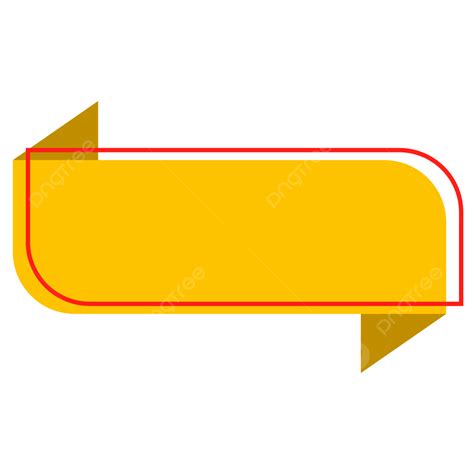 Elementos Png De Banner De Caixa De Texto Amarelo Png Caixa De Texto