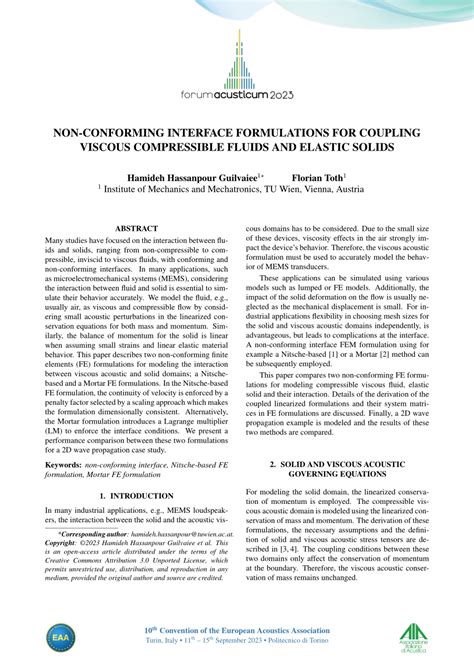 Pdf Non Conforming Interface Formulations For Coupling Viscous
