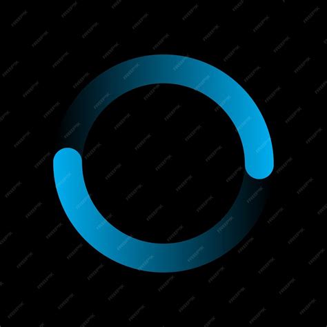 Premium Vector Blue Neon Circle Black Background Neon Swirl Light