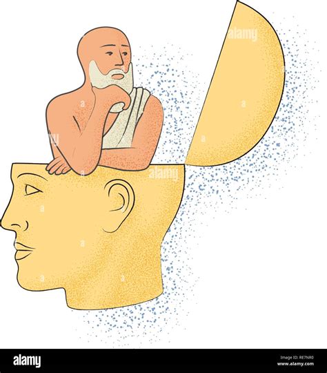 Symbolic Drawing Of The Knowledge Of Philosophy Stock Vector Image