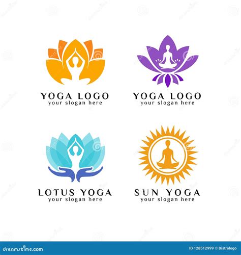 Yoga Logo Design Template Meditation Logo Design Template Stock Vector