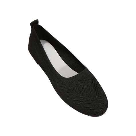 Tkycmsuaki Womens Mesh Flats Shoes Crochet Lace Mesh Round Toe Slip On