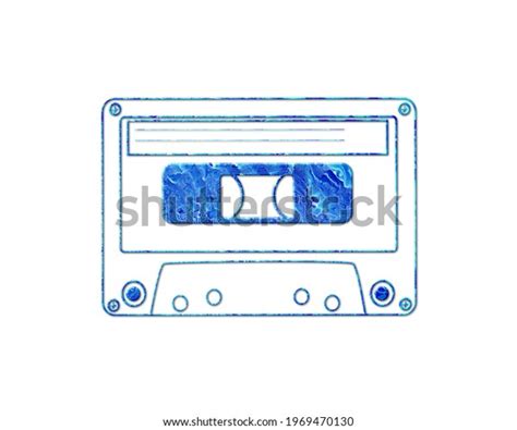 Cassette Recorder Blue Waves Icon Logo Stock Illustration 1969470130