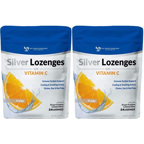 Silver Lozenges With Vitamin C Premium Nano Silver 60 Ppm