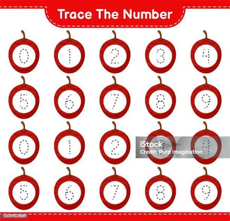 숫자를 추적합니다 이타 팜으로 숫자를 추적 교육 어린이 게임 인쇄 워크 시트 벡터 일러스트레이션 0명에 대한 스톡 벡터 아트 및 기타 이미지 Istock