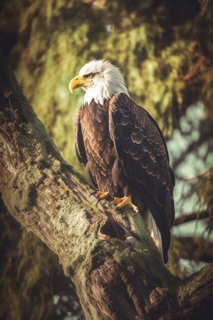 Premium Photo Generative Ai Image Of Powerful Eagle With Brown