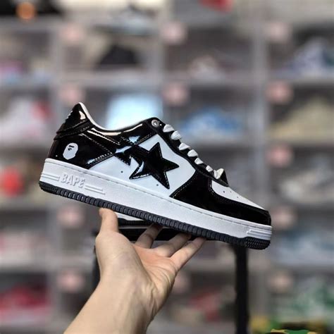 Bape Sta Star Men Low Cut Sneakers Black Trendy Men Women Fashion