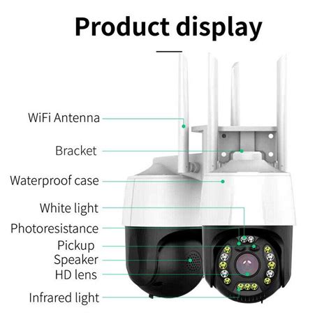 Tuya Wifi Ip66 Waterproof 1080p Pan Tilt Ptz Wireless Ip Camera Cctv