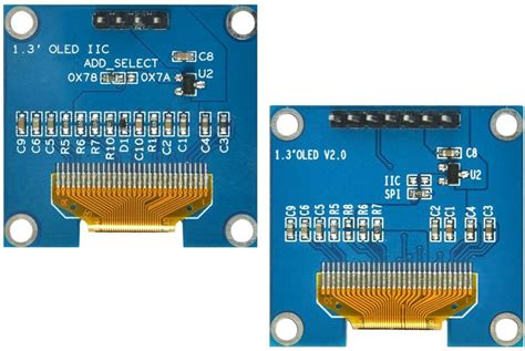 13 128 X 64 Sh1106 Graphic Oled Displays I2c Or Spi Various Colo