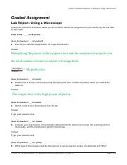 Lab Report Mastering Microscope Techniques Course Hero