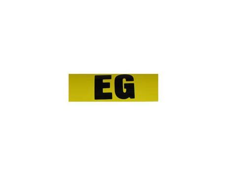 Engine Code Decal Yellow W Eg In Black Lettering Usually Installs On Rh Valve Cover Rear