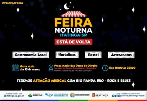 Notícia A Feira Noturna EstÁ De Volta Prefeitura Municipal De Itatinga