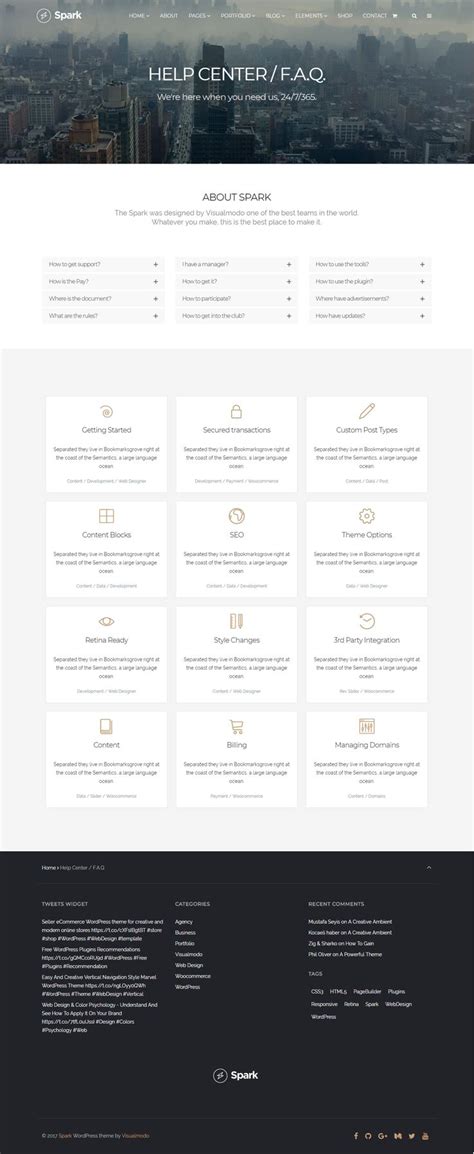Spark Wordpress Theme Multi Purpose Responsive By Visualmodo