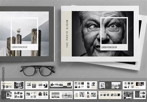 Instant Photo Album Layout Stock Template Adobe Stock