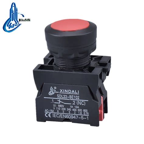 Xdl22 Ea42 Red IP67 Waterproof Push Button Switch No Nc Push Button Switch Push Button Switch