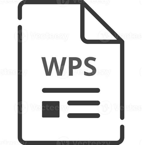 Wps File Icon Minimal Outline With Symbols 57912703 Png