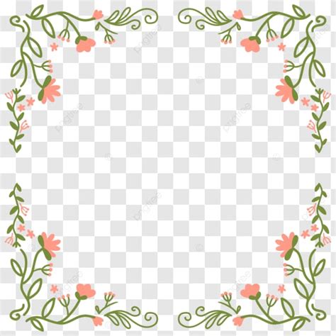 꽃 프레임 테두리 꽃 꽃 테두리 청첩장 Png 일러스트 및 Psd 이미지 무료 다운로드 Pngtree