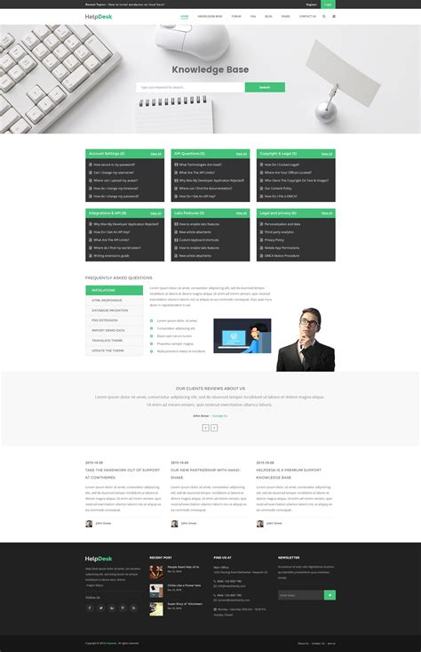 HelpDesk Is A Modern And Unique PSD Template Designed For Knowledge